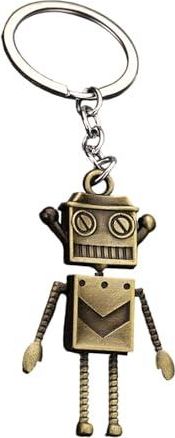Generic Porte-cl&eacute;s robot pour homme, porte-cl&eacute;s vintage en forme de robot | Porte-cl&eacute;s amusant porte-cl&eacute;s pendentif pour cl&eacute;s de voiture sac sac &agrave; dos suspend