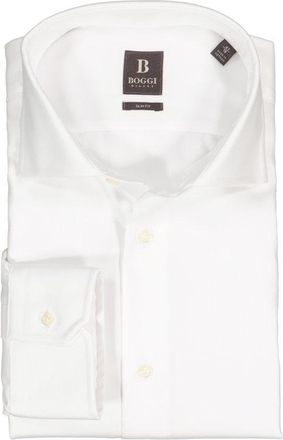 Boggi Milano Herren Hemd wei&szlig; Slim Fit
