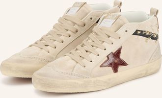 Golden Goose Sneaker Mid Star Mit Schmuckperlen beige