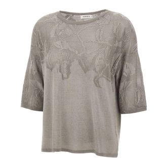 KANGRA Femme, Blouses et Chemises, Gris, Taille: 38 FR Pull en maille ajour&eacute;e