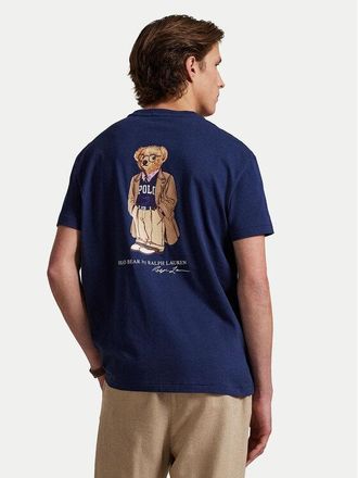 Polo Ralph Lauren T-Shirt 710974585001 Dunkelblau Custom Slim Fit