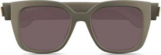 Gucci lunettes de soleil Interlocking G - Gris