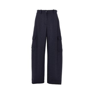 Pinko Pinstriped flannel cargo pants Woman 38