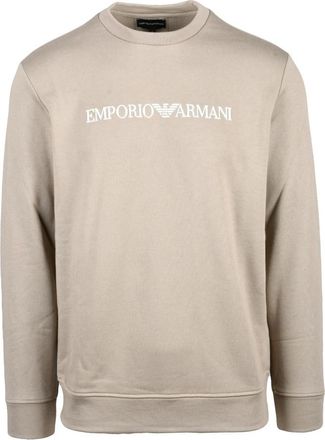Emporio Armani Homme, Sweatshirts et sweats &agrave; capuche, Beige, Taille: 2XL Felpa Girocollo
