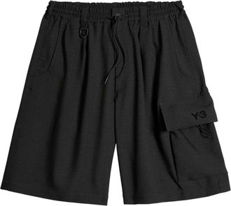 Yohji Yamamoto Homme, Shorts, Noir, Taille: M Raw Edge 3-Stripes Long-Sleeve T-Shirt