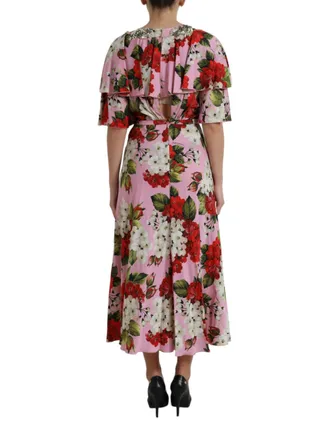 Dolce & Gabbana Floral Crystal Embellished Dress - Pink