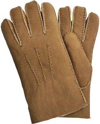 Infinity Leather Gants de luxe en cuir su&eacute;d&eacute; et peau de mouton pour homme Marron clair
