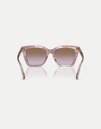 Ralph Lauren lunettes de soleil carr&eacute;es avec verres violets en marron/bleu