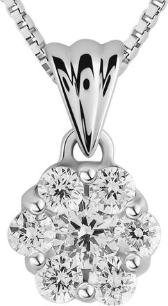 Orphelia Damen-Anhänger 750 Weißgold rhodiniert Diamant (0.13 ct) weiß Rundschliff - HD-4208