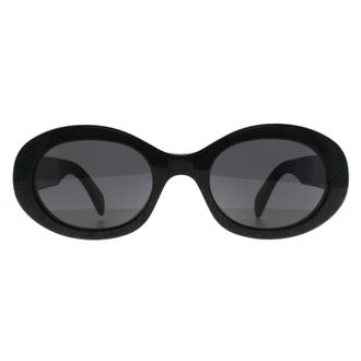 Celine Celine Oval Womens Sparkly Schwarz mit Gold Grau CL40194U Triomphe