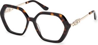 Guess Femme, Accessoires, Brun, Taille: 54 MM Monture Optique Hexagonale