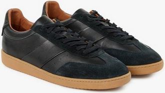 Saison 1865 Salon -Turnschuhe in Leder und Baumwolle gemischt - schwarz