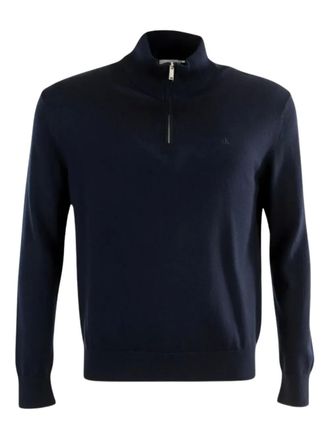 Calvin Klein pull &agrave; col chemin&eacute;e - Bleu