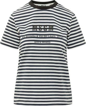 Msgm Msgm, Femme, Tops, Multicolore, Taille: 36 FR T-shirt ray&eacute;