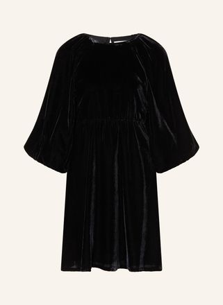 Selected Samtkleid Mit 3/4-Arm schwarz