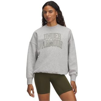 Under Armour Pull ras du cou Rival Fleece OS pour femme, Gris halo, 38