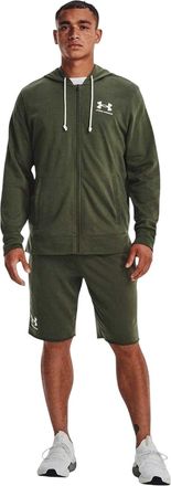 Under Armour Rival Hoodie mit durchgehendem Rei&szlig;verschluss f&uuml;r Herren, Lang&auml;rmlig (Gr&uuml;n)