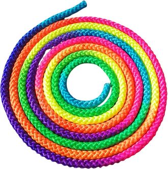 Hemobllo Buntes Gymnastik Springseil aus Strapazierf&auml;higer Baumwolle f&uuml;r Fitness Rhythmische Sportgymnastik Outdoor Training Robustes Wettkampfseil f&uuml;r Erwachs