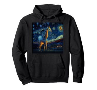 Freestyle Surrealismus Sternennacht Giraffe Pullover Hoodie