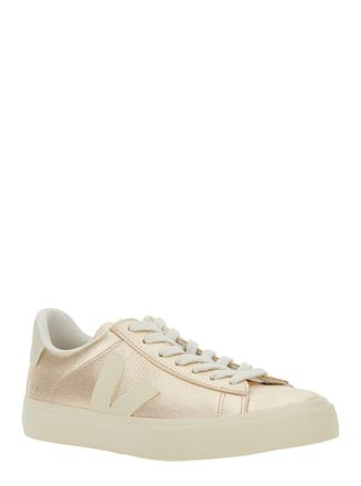 Veja Unisex Sneaker Campo Metallic Leather Organic Traced Trainers