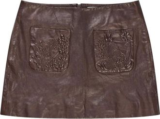 Munthe Femme, Jupes, Brun, Taille: 44 FR Leather Skirts