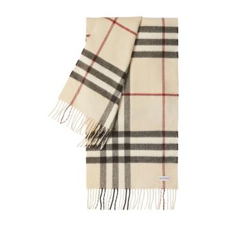 Burberry Check Cashmere Scarf - - Accessories - unisex - Beige - ONE SIZE