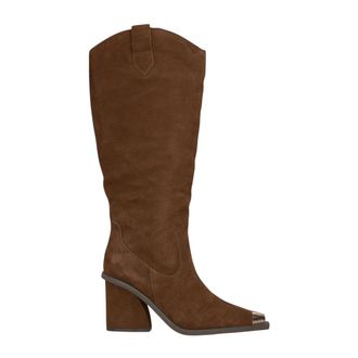 Alma En Pena Texturierte Stiefelette mit Absatz - - Shoes - Damen - Braun - 39 EU