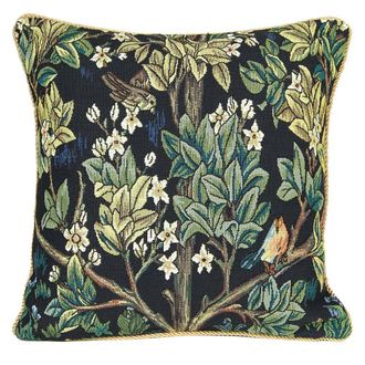 SIGNARE Einzigartig Kunst Kissenbezug/Kissenh&uuml;llen 45x45cm Tapisserie Blumen Kissen Couch - William Morris/Tree of Life-Blue CCOV-Art-Morris-2