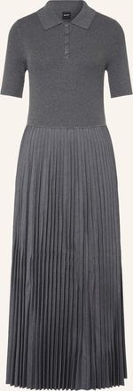 HUGO BOSS Strickkleid Feryalana Im Materialmix grau