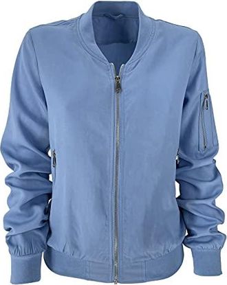 JOPHY & CO. Veste bomber décontractée pour femme avec fermeture éclair; articles et styles variés, Bleu clair (code 2501), XL