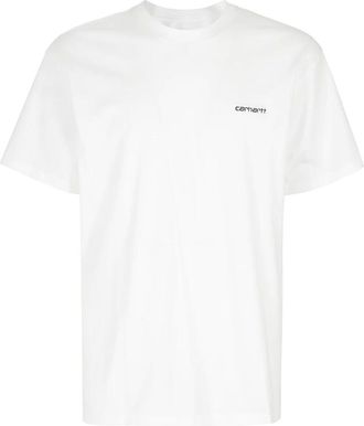 Carhartt Work in Progress Homme, Tops, Blanc, Taille: XL T-shirt Blanc avec Logo