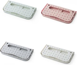 Garneck Selbstklebendes Faltbares Schuhaufbewahrungsregal aus Rutschfestem PP Kunststoff Wandmontiert ohne Bohren Platzsparend für Badezimmer und Kleiderschra