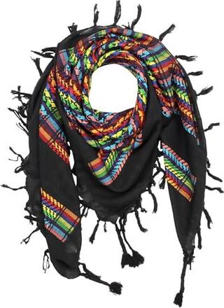 Freak Scene Kufiya - coloré-multicolore 05-100 x 100 cm - Shemagh - foulard Arafat palestinien - keffieh en coton