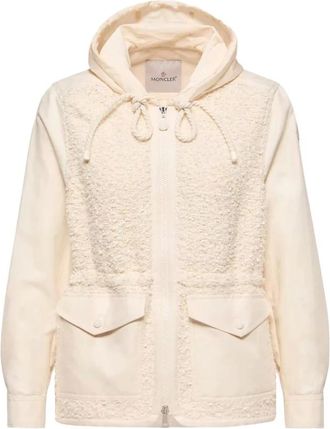 Moncler Boucl&eacute; Front Jacket L10931A00156599Evf00 - - Jackets - Damen - Beige - M