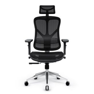 Diablo V-Basic B&uuml;rostuhl Ergonomisch Schreibtischstuhl Drehstuhl mit integrierter Lendenwirbelst&uuml;tze 3D Armlehnen Verstellbare Kopfst&uuml;tze Wippfunktion H&ouml;henv