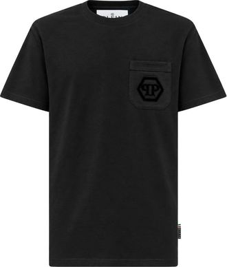 Philipp Plein T-Shirt Rundhalsausschnitt Ss Hexagon - - Tops - Herren - Schwarzk - 4XL