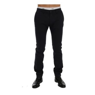 Gianfranco Ferre Blaue Slim Fit Baumwoll-Stretchhose - - Trousers - Herren - Blau - 2XL