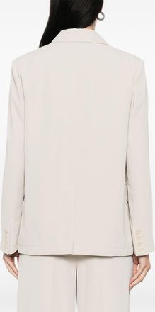 Pennyblack Double-Breasted Polyester Blazer - Beige