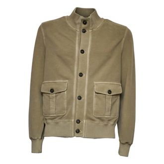 Circolo 1901 Homme, Pulls, Vert, Taille: S Bomber en molleton