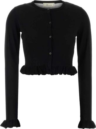Blumarine Femme, Pulls, Noir, Taille: 40 FR Viscose Blend Cardigan