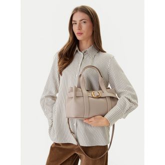 Calvin Klein Handtasche Calvin Klein Buckle Mini Tote With Strap LV04F3295G Beige