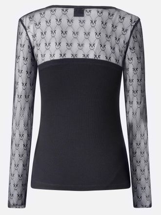 Pinko Womens Jersey Sweater Violinist Black Cotton
