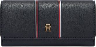 Tommy Hilfiger Geldb&ouml;rse Tommy Hilfiger Th Icon Lrg Flap Wallet Corp AW0AW18656 Dunkelblau