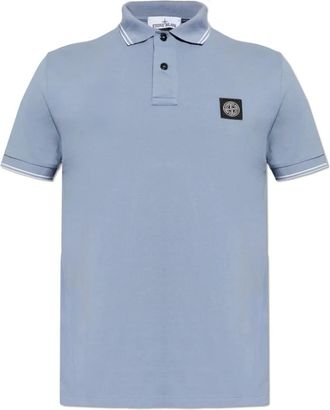 Stone Island Homme, Tops, Bleu, Taille: 2XL Polo Chemises