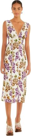 Farm Rio Farm Rio, Femme, Robes, Multicolore, Taille: 38 FR Grape Garden Sleeveless Midi Dress