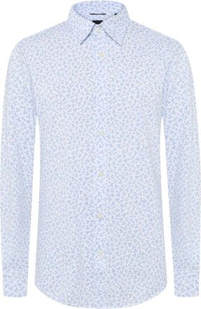 HUGO BOSS Glattes Hemd mit floralem Print und Kentkragen, Slim in
