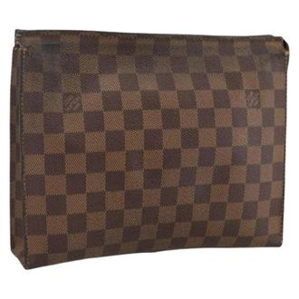 Louis Vuitton Pre-owned Damier Ebene Canvas Pouch - - Pre-owned - Damen - Braun - ONE SIZE