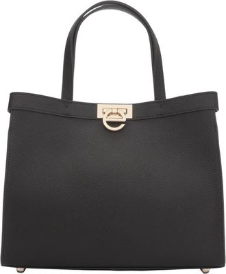 Estro & Luminara Femme, Sacs, Brun, Taille: ONE Size Leather Tote Bag