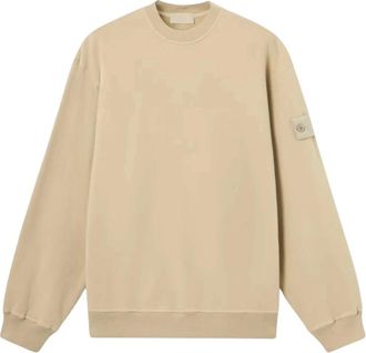 Stone Island Homme, Sweatshirts et sweats &agrave; capuche, Beige, Taille: XL SweaT-shirt en molleton stretch de coton Ghost
