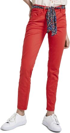 Tom Tailor Damen Alexa Slim Jeans,34W / 32L,24307 - Shiny Crimson Red